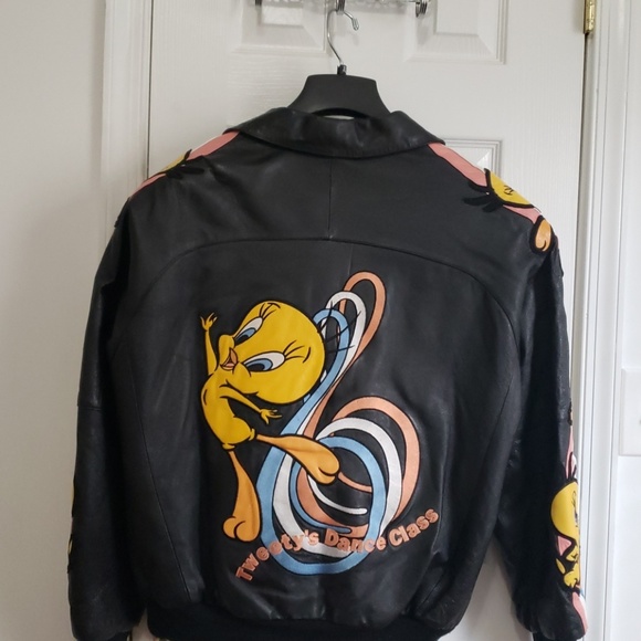 Warner Bros. | Jackets & Coats | Authentic Genuine Leather Looney Tunes ...